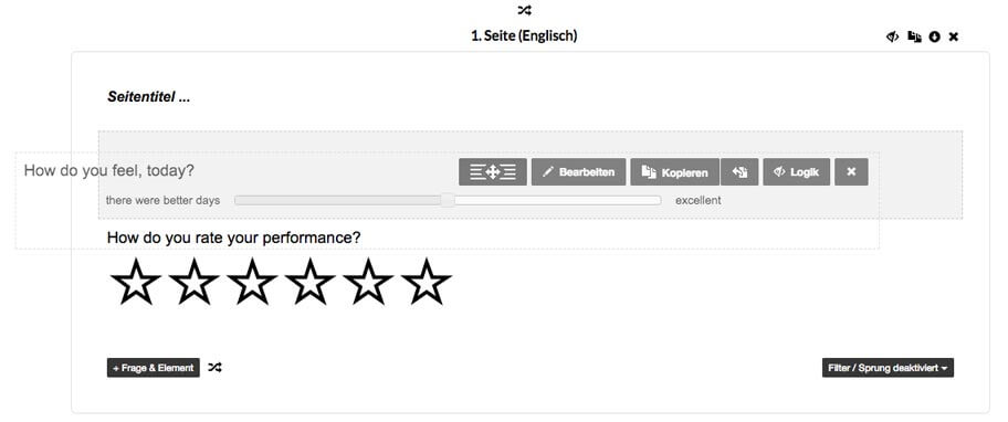 Komfortabler Fragebogenaufbau | easyfeedback