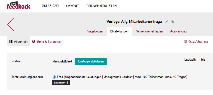 Erste Schritte: Umfrage-Design | easyfeedback - Hilfe-Center