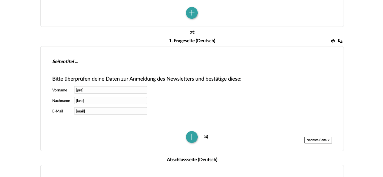 Anleitung: Double-Opt-in-Verfahren mit zwei Umfragen
